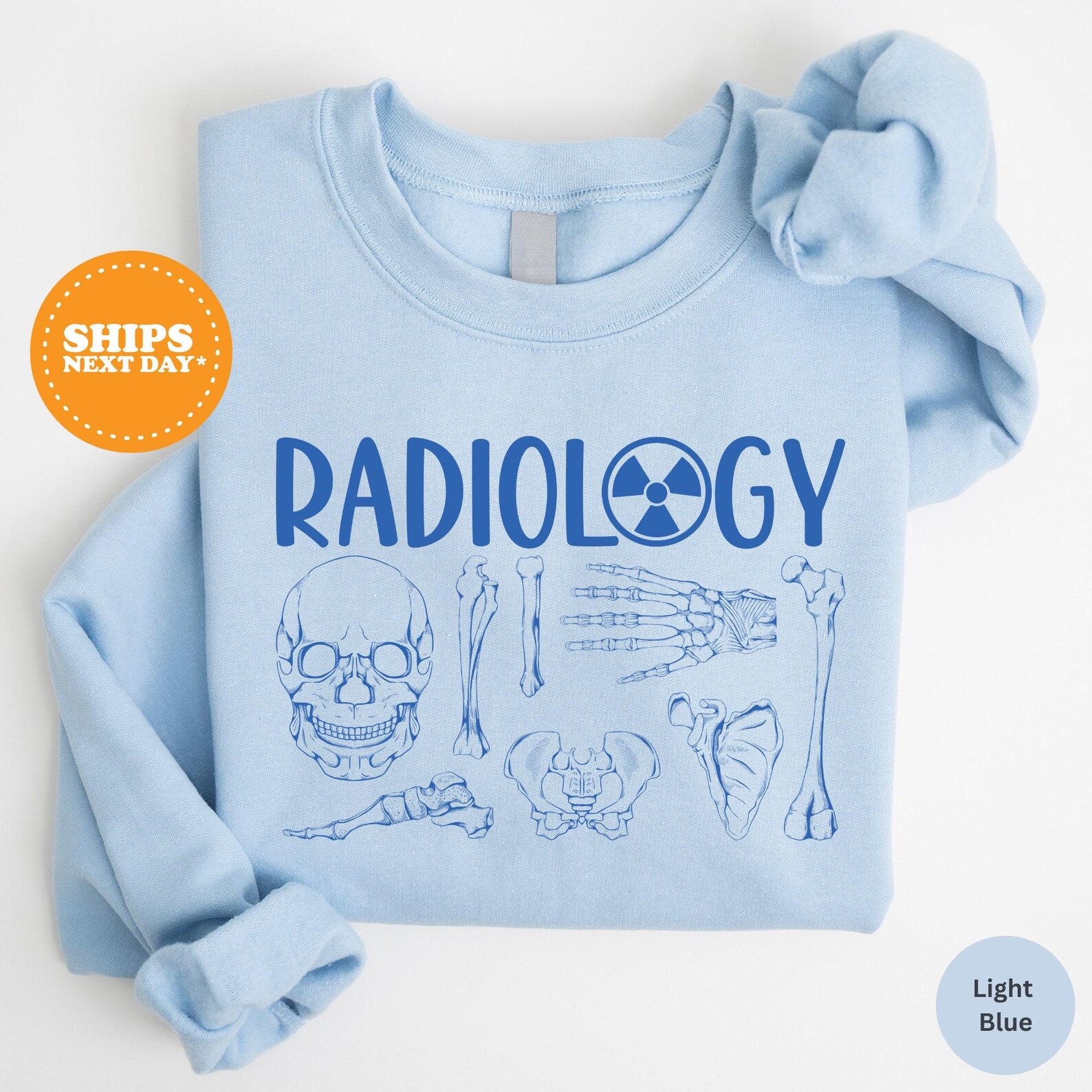 Radiology Crewneck Sweatshirt, RAD Tech Skeleton Crewneck, Gift for Rad ...