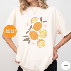 Lemon Shirt, Citrus Shirt, Vintage Shirt, Graphic Shirt, Lemon Fruit ...