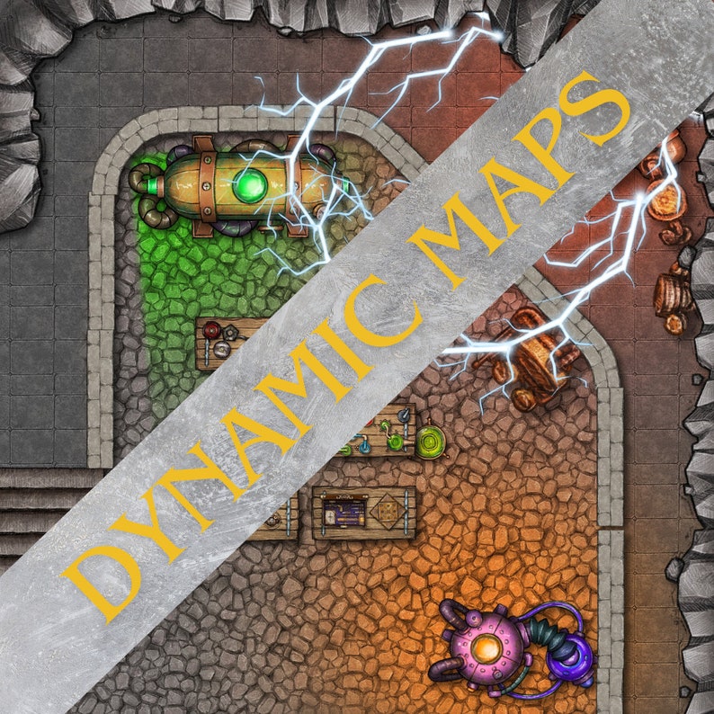 Dynamic Maps: Fantasy Laboratory - Etsy
