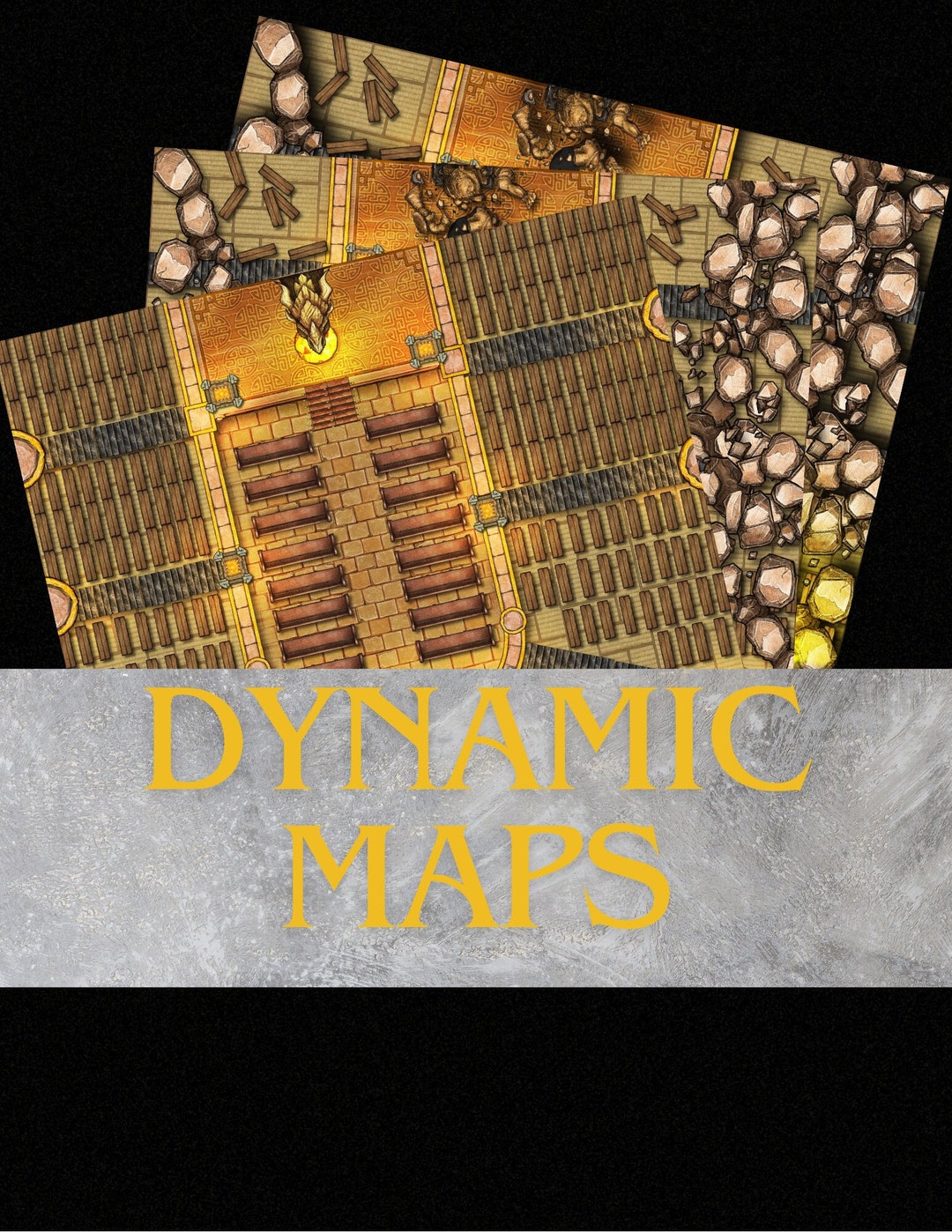 Arena Fire Battlemap: 3 Dynamic Maps and Instructions - Etsy