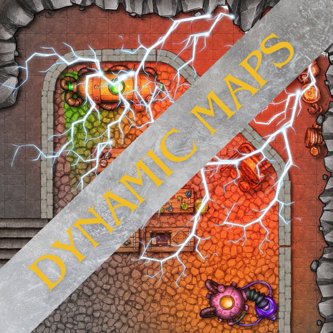 Dynamic Maps: Fantasy Laboratory - Etsy
