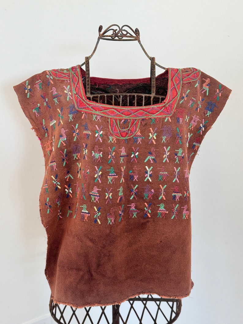Guatemala Hand Embroidered Blouse, Hand Sewn/handmade, Indigenous ...