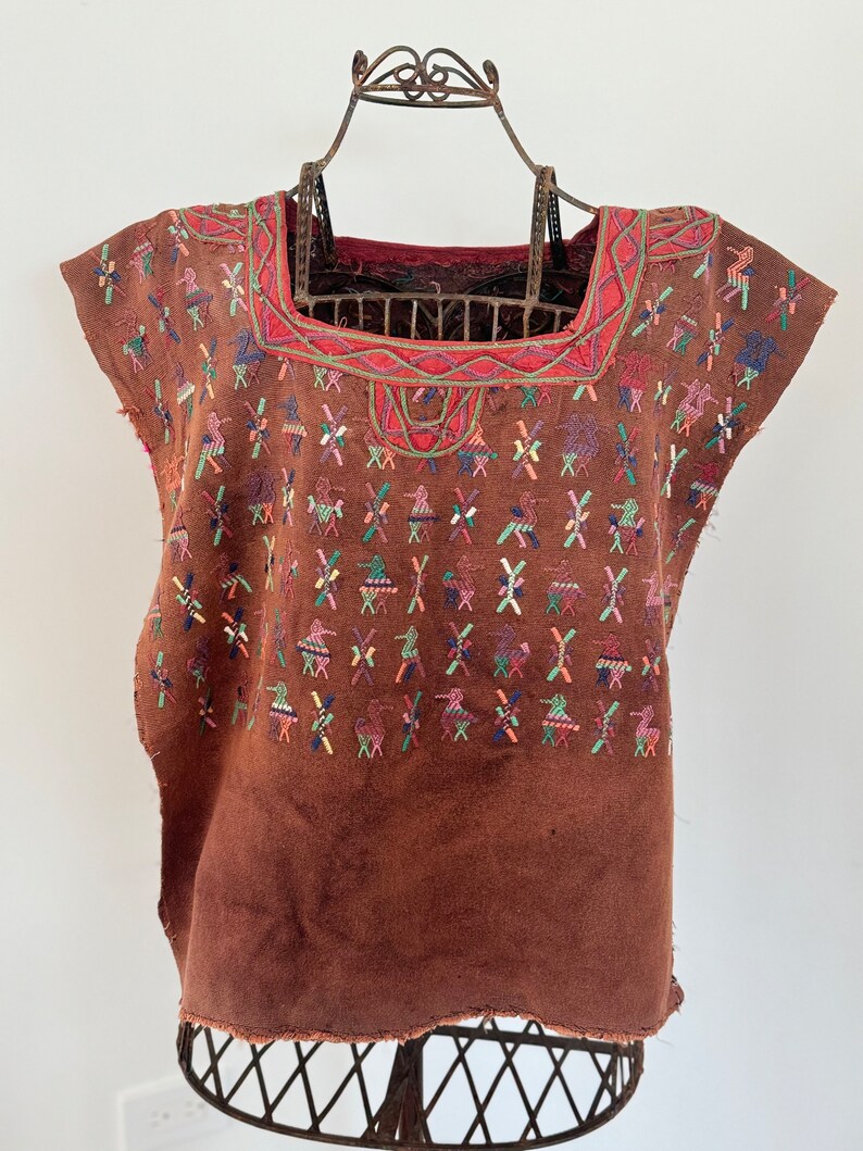 Guatemala Hand Embroidered Blouse, Hand Sewn/handmade, Indigenous ...