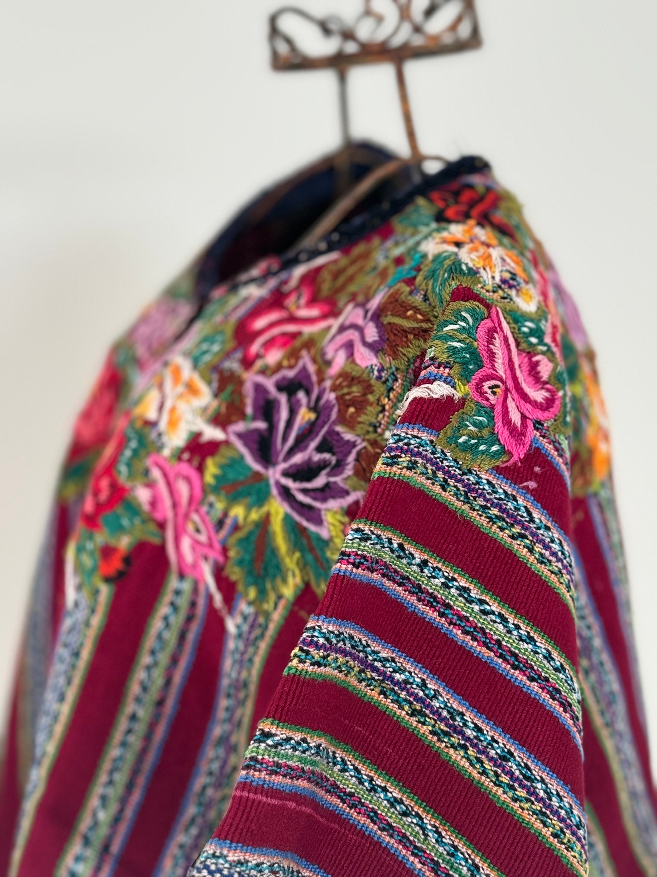 Guatemala Hand Embroidered Blouse, Hand Sewn/handmade, Indigenous ...
