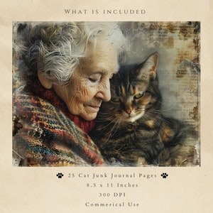 Printable Cat Pages, Junk Journal Kit, Animal Scrapbook Paper ...