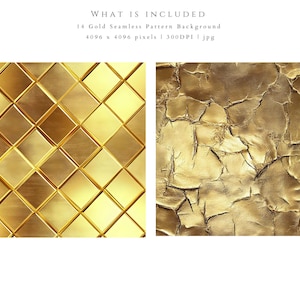 Gold Texture Digital Paper, Seamless Golden Background, Metallic ...