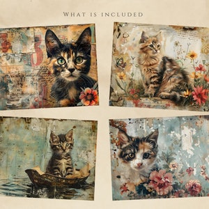 Printable Cat Pages, Junk Journal Kit, Animal Scrapbook Paper ...