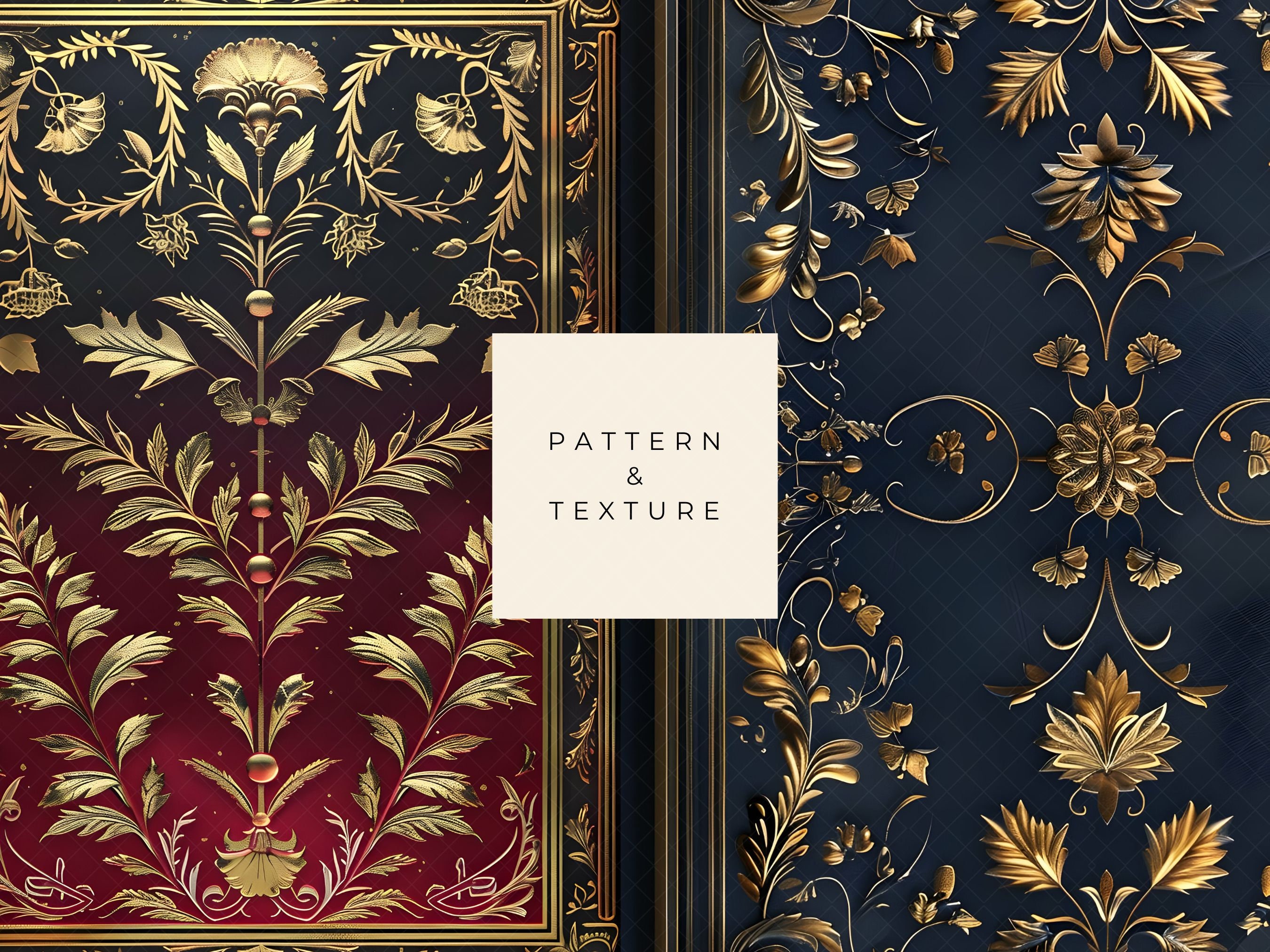 Book Covers Digital Paper for Ebook Mockup Vintage Gold Frame ...