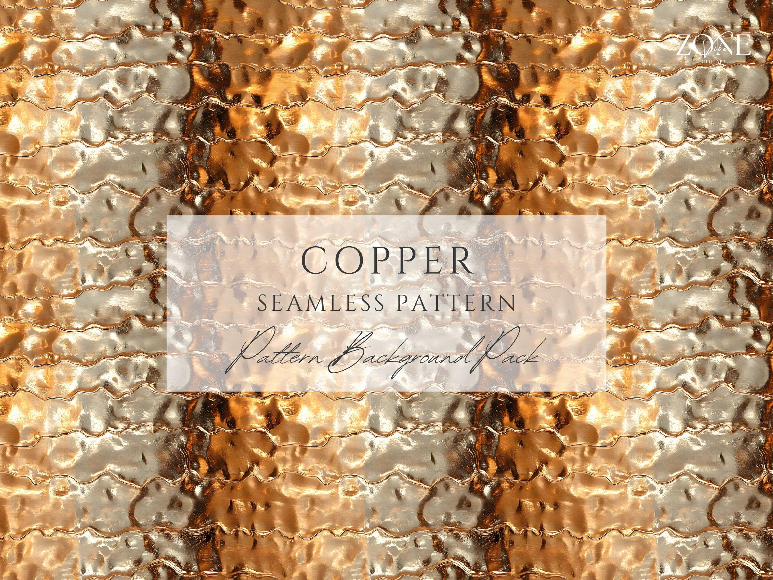 Copper Texture Digital Paper, Seamless Copper Metal Background ...