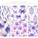 Watercolor Purple Digital Paper Collection, Grape Pattern, Rose ...