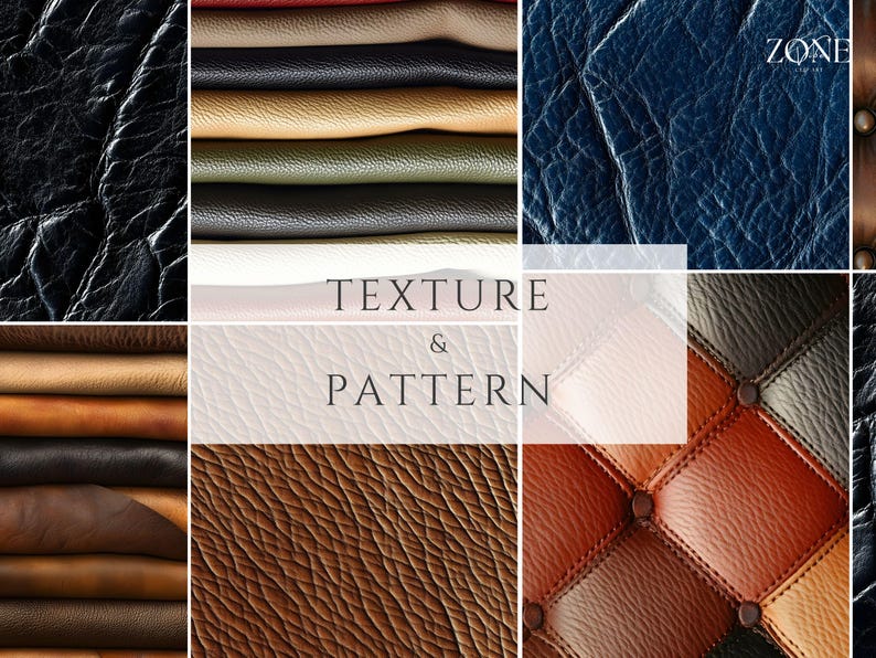 Leather Texture Digital Paper, Seamless Rustic Leather Textures Pattern ...