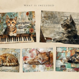 Printable Cat Pages, Junk Journal Kit, Animal Scrapbook Paper ...