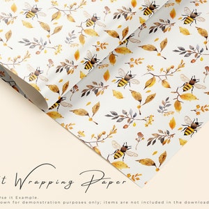 Watercolor Bee Digital Paper Seamless Pattern Printable Bee Theme ...