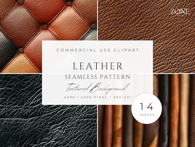 Leather Texture Digital Paper, Seamless Rustic Leather Textures Pattern ...