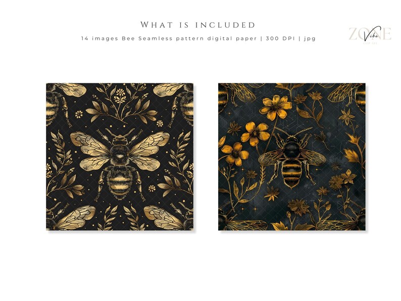 Watercolor Bee Digital Paper Seamless Pattern Printable Bee Theme ...