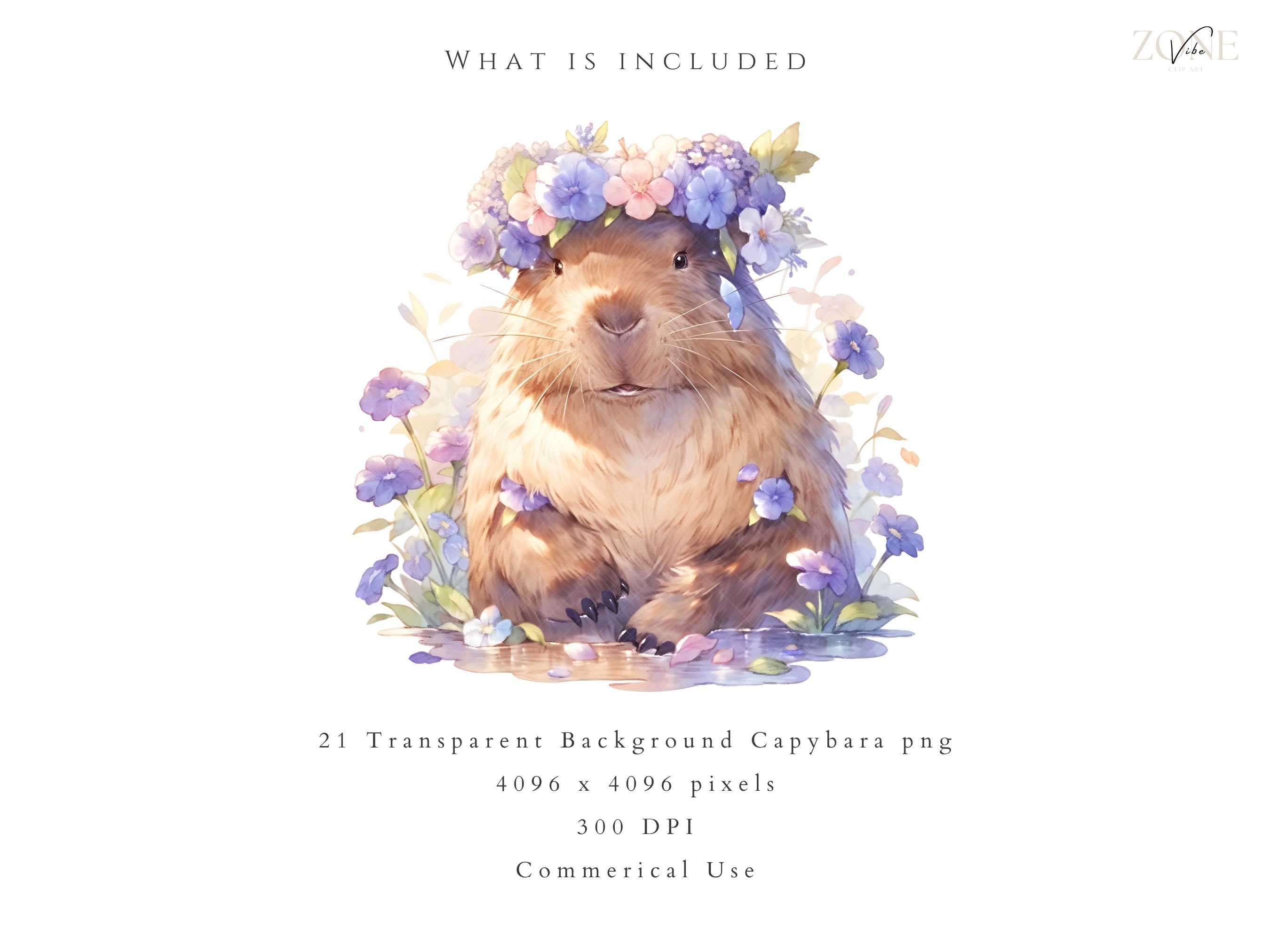 Watercolor Capybara Clipart, Cute Baby Capybaras Art Png, Family ...