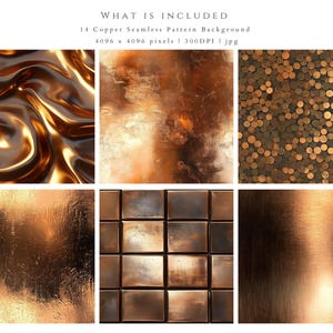 Copper Texture Digital Paper, Seamless Copper Metal Background ...