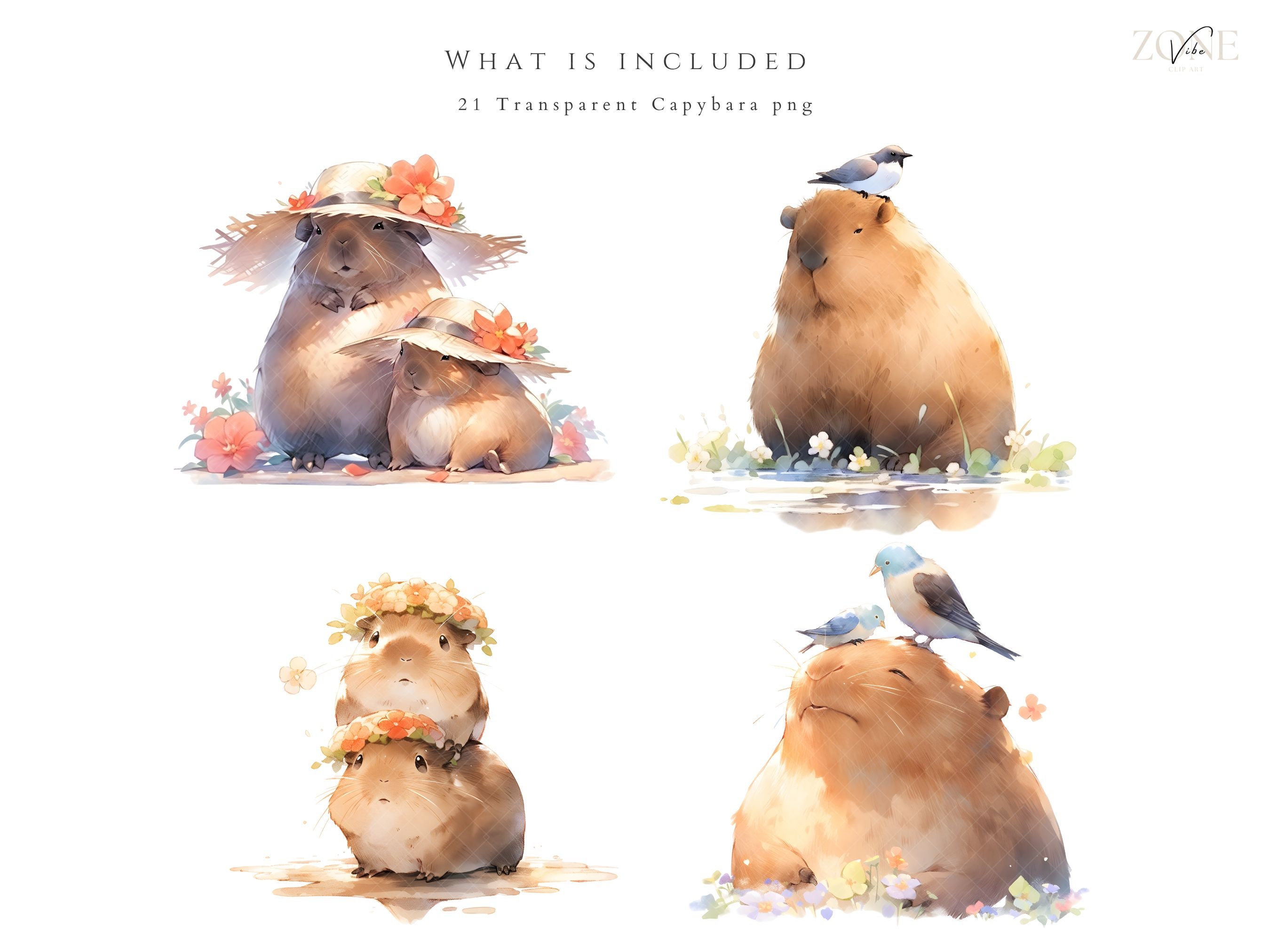 Funny Capybara Art Png for Capybara Wrap, Cartoon Capybara Shirt ...