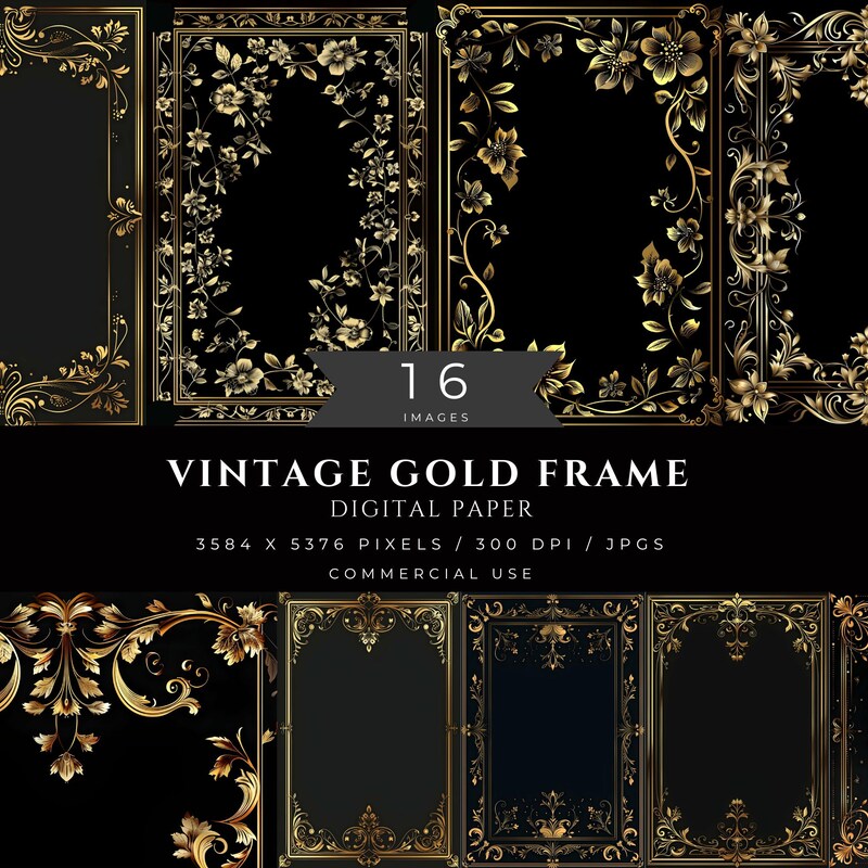 Gold Paper Frame - Etsy