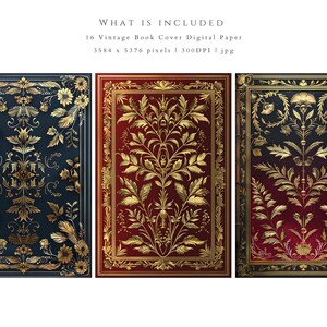 Book Covers Digital Paper for Ebook Mockup Vintage Gold Frame ...