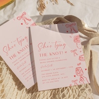 Coquette Blue Bow Bridal Shower Welcome Poster Template, Love Shack ...