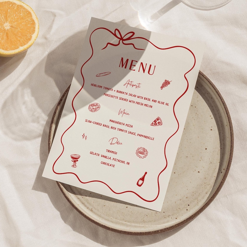 Pizza Party Menues - Etsy UK