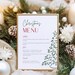 Editable Christmas Menu Template, Hand Drawn Whimsical Holiday Party ...