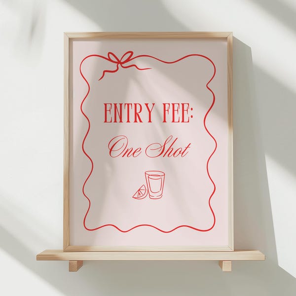 Pink and Red One Sign - Etsy UK