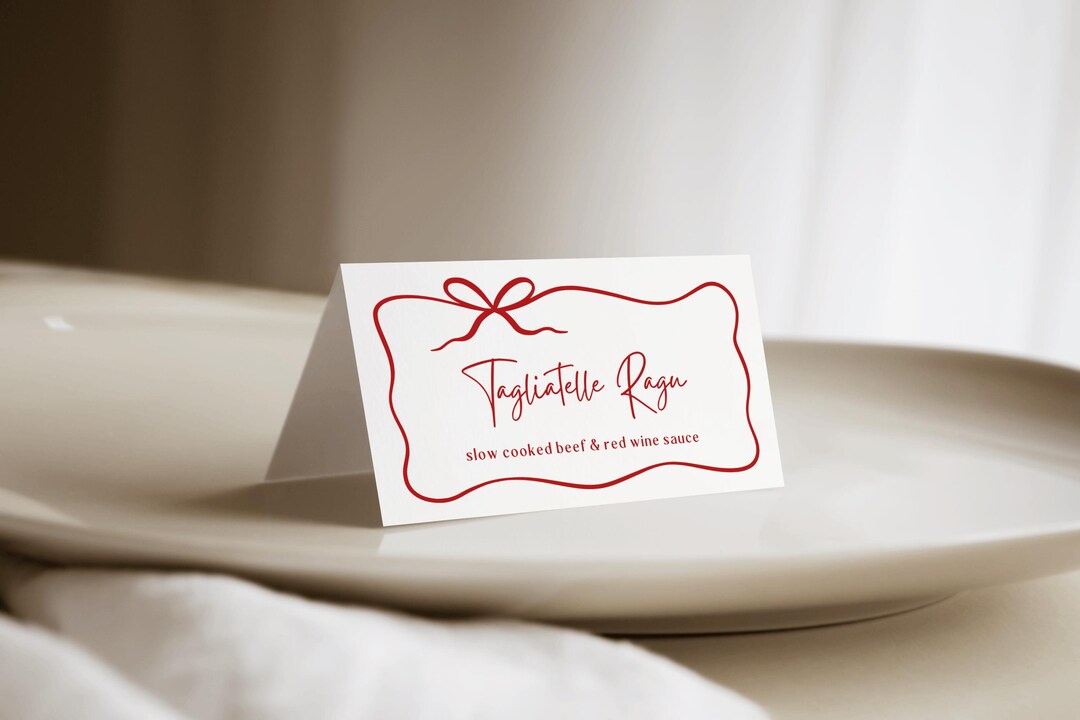 Editable Italian Food Labels, Italian Wedding Place Cards, Printable ...