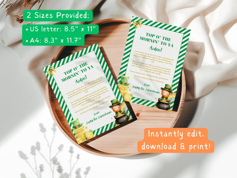 Editable Leprechaun Letter, Printable Letter From Leprechaun ...