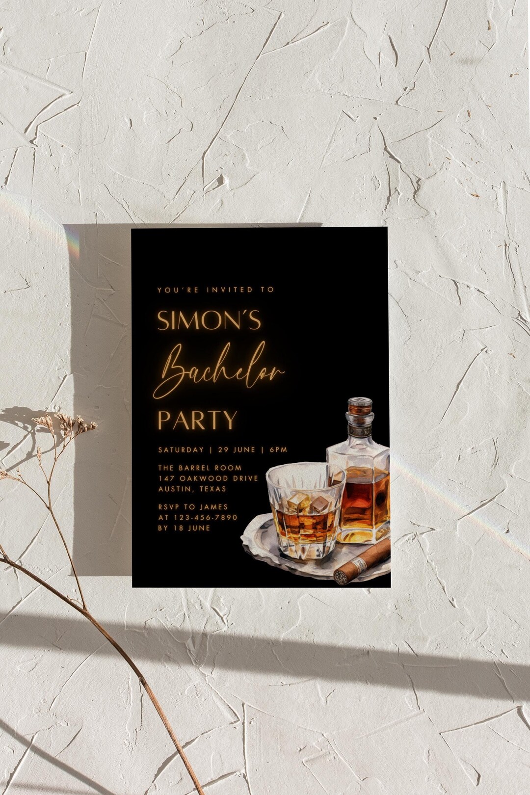 Editable Bachelor Party Invitation Template, Printable Stag Party ...