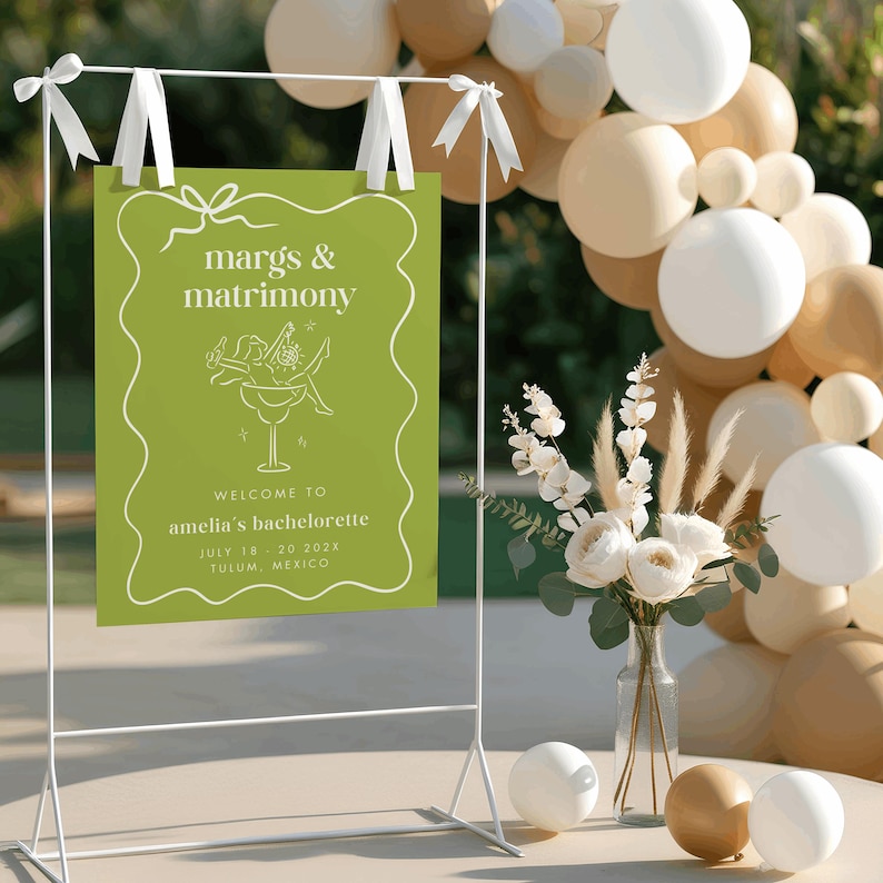 Margs and Matrimony Welcome Sign, Margarita Bachelorette Sign, Final ...