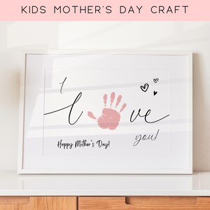 Mothers Day Handprint Art, Mothers Day Craft Activity Printable, Crafts ...