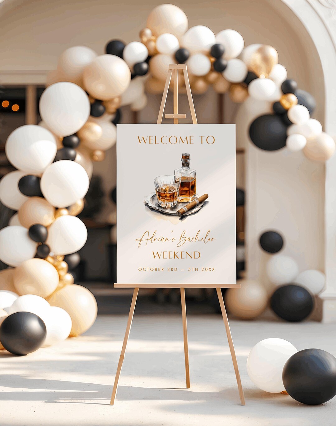 Bachelor Party Welcome Sign, Editable Bachelor Weekend Sign, Stag Party ...