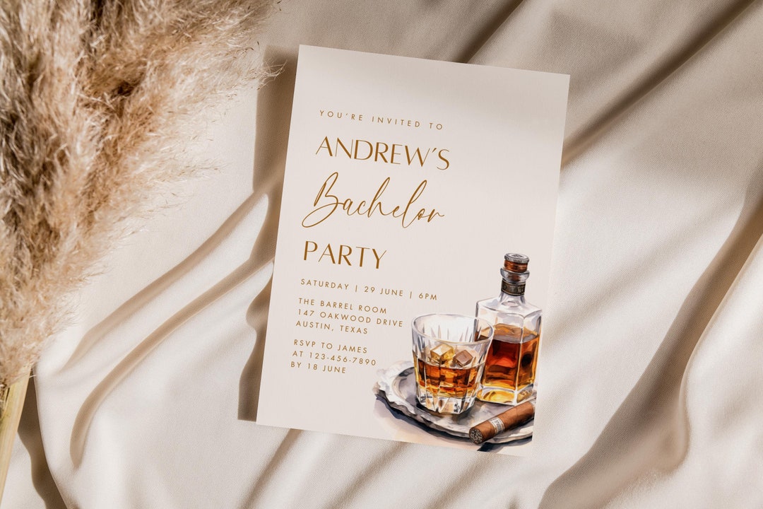 Bachelor Party Invitation Template, Printable Stag Party Invite ...