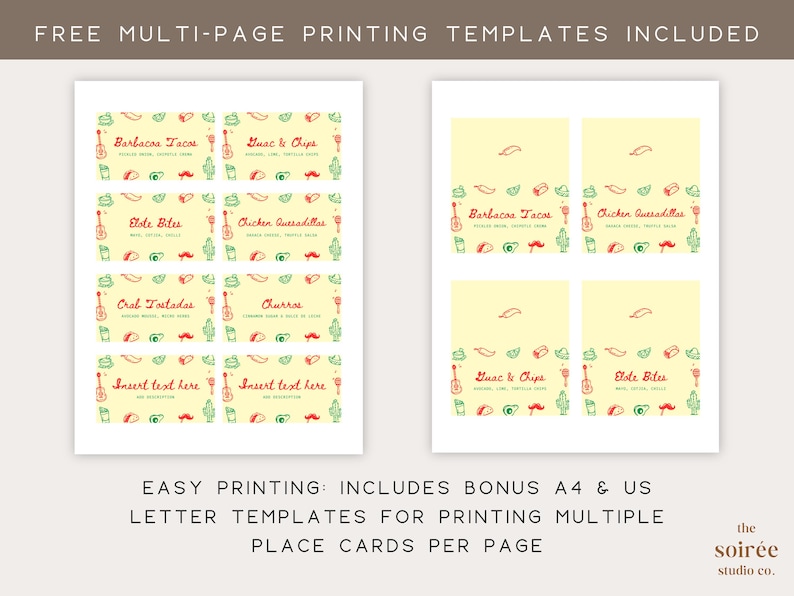 Editable Fiesta Food Labels, Mexican Tent Cards, Printable Buffet Card ...