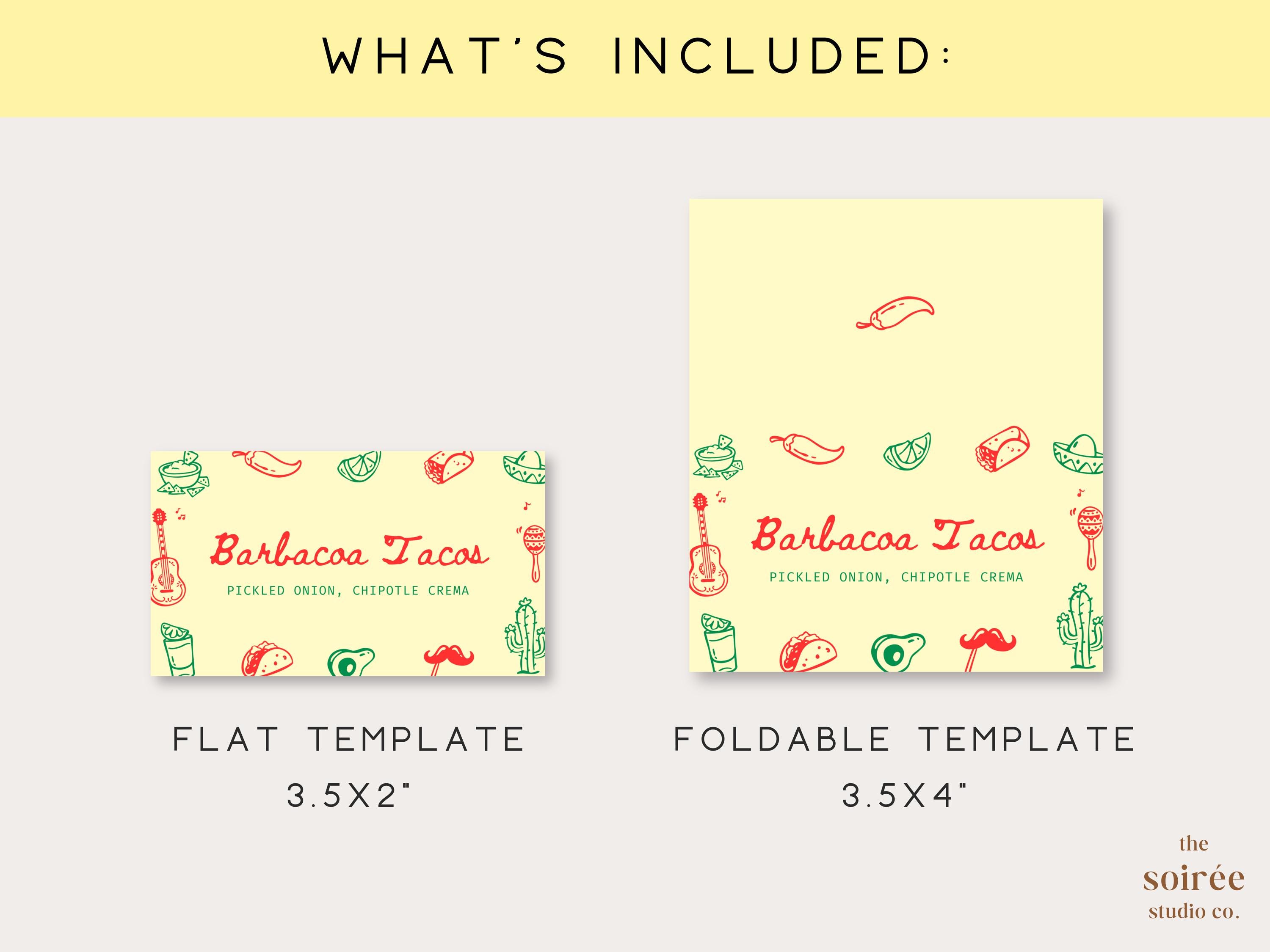 Editable Fiesta Food Labels, Mexican Tent Cards, Printable Buffet Card ...