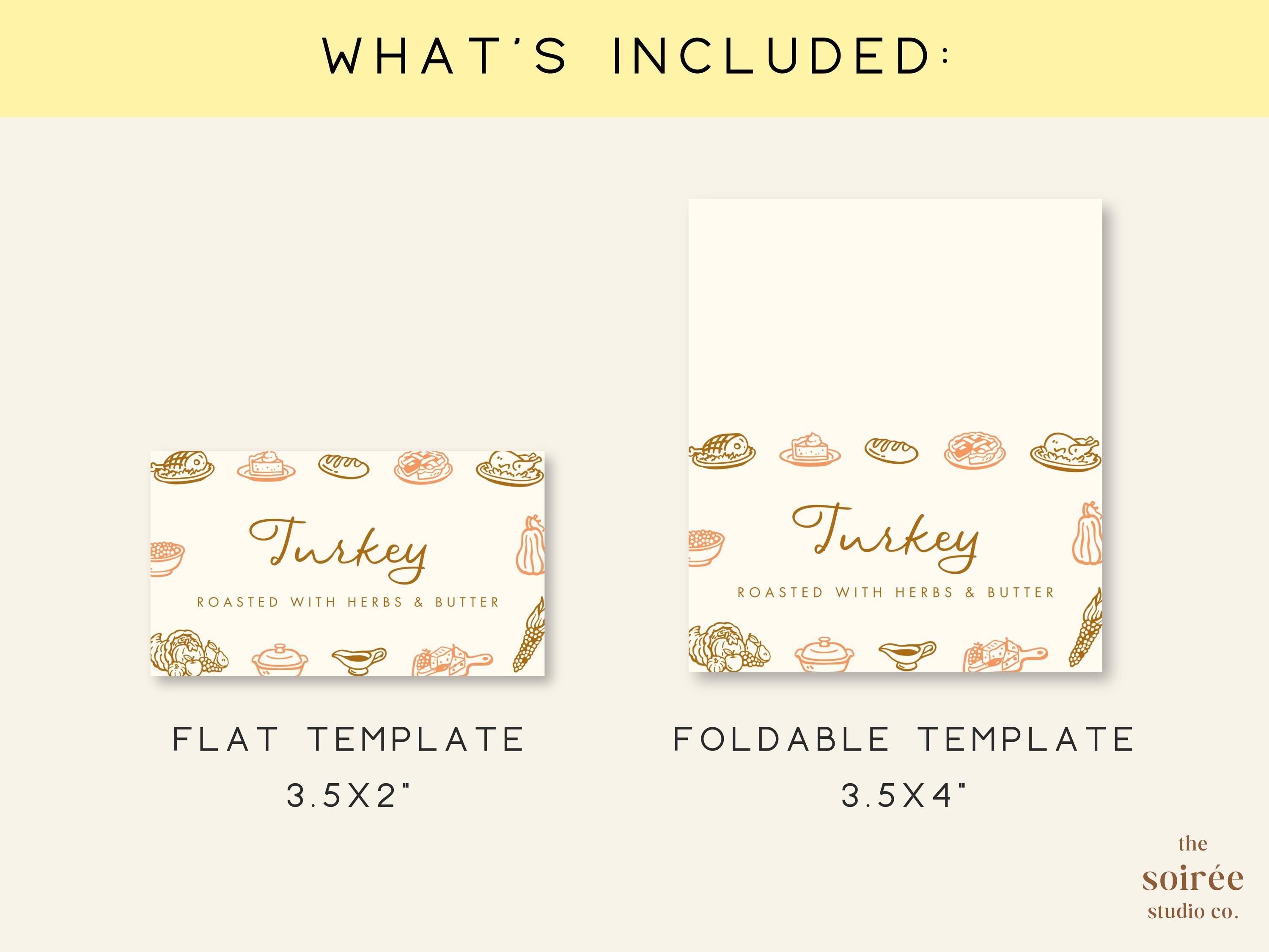 Editable Thanksgiving Food Labels, Pumpkin Food Tent Cards ...