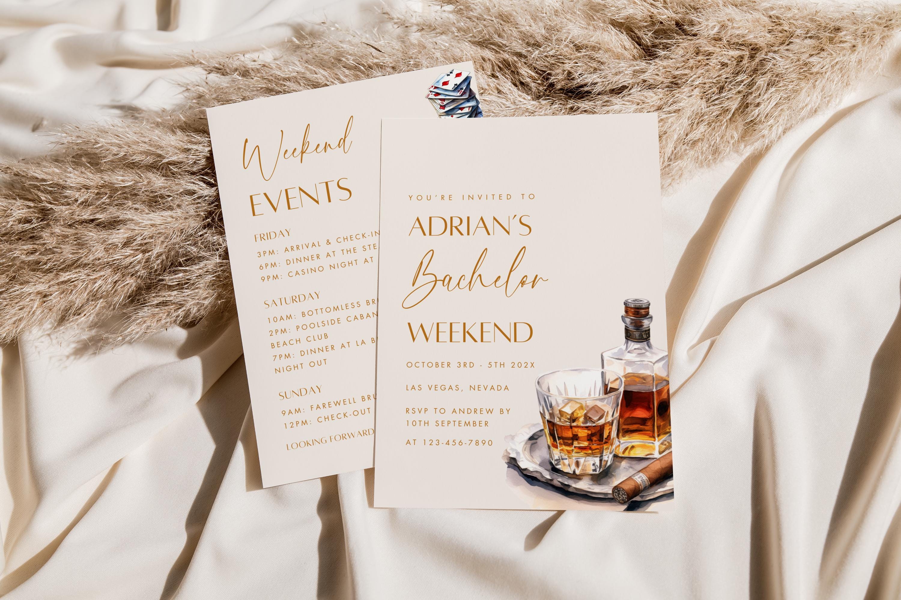 Editable Bachelor Party Invitation Template, Printable Stag Party ...
