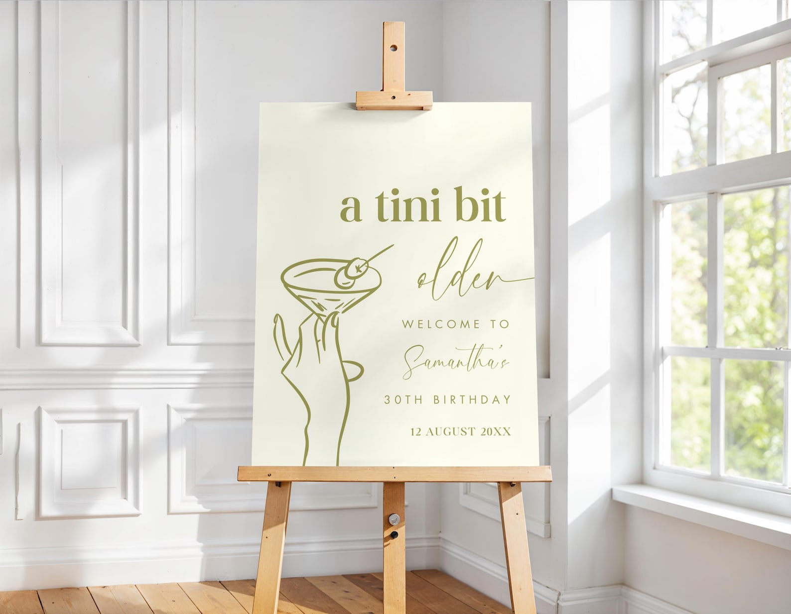 A Tini Bit Older Birthday Welcome Sign, 30th Birthday Welcome Sign ...