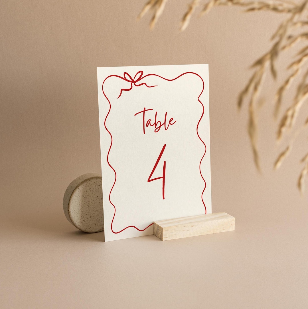 Italian Wedding Table Numbers Template, Hand Drawn Whimsical Table ...