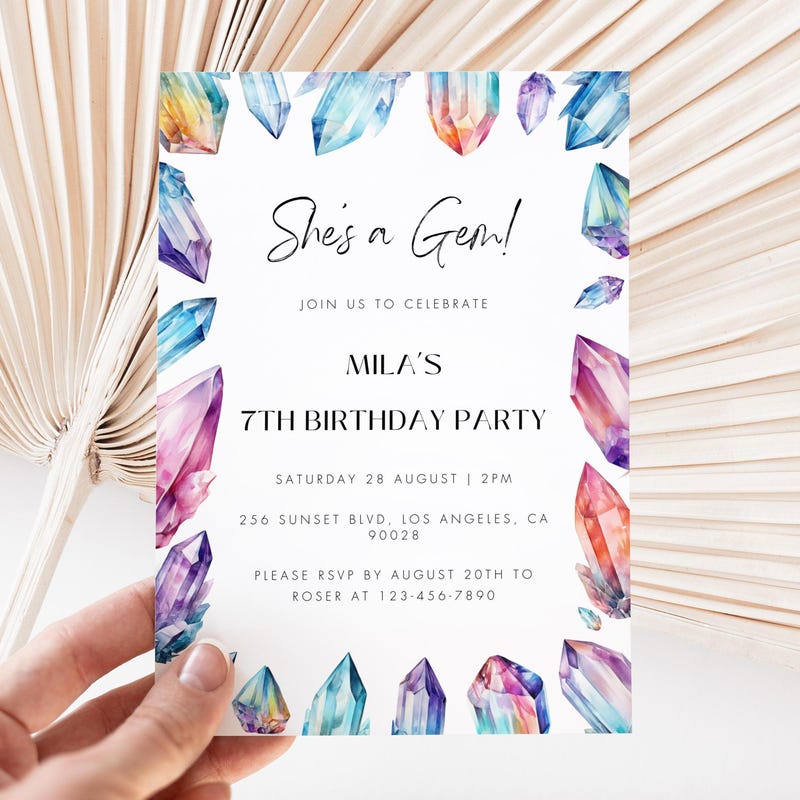 Geode Invitation - Etsy