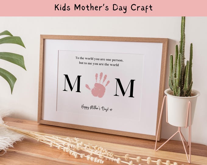 Mothers Day Handprint Art for Kids, Mom Handprint Craft, Mothers Day ...