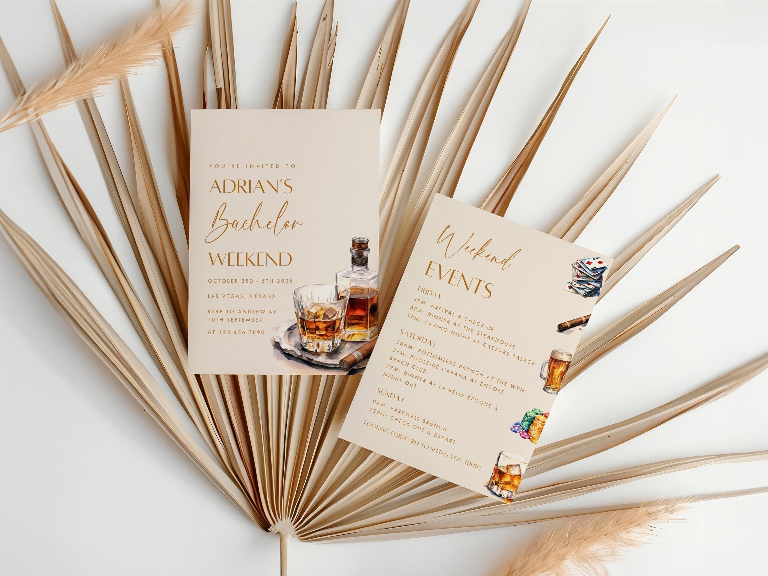 Editable Bachelor Party Invitation Template, Printable Stag Party ...