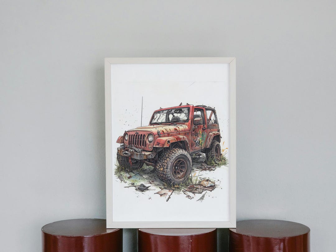 Jeep Offroad Watercolour | Wall Art Print | Poster | Jeep Poster | Jeep ...