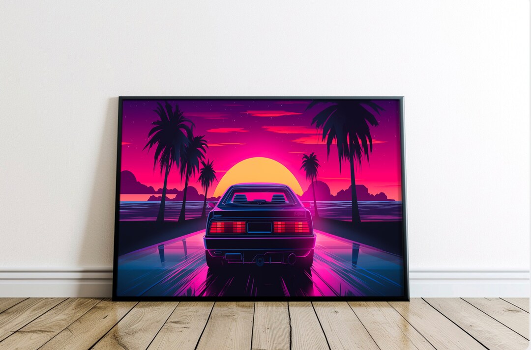 Vibrant Sports Car | Neon Styling | Japanese Classic | Classic Car ...