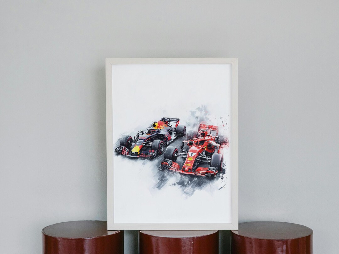 Watercolour F1 Race Car Print | Printable Wall Art | Grand Prix | F1 ...
