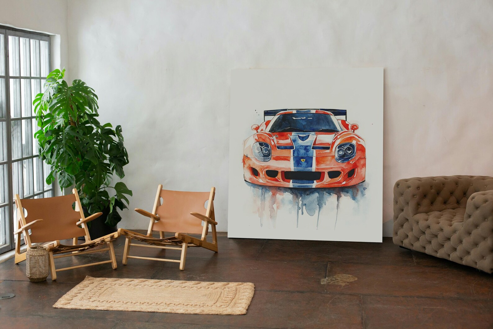 FERRARI Watercolour Painting, Printable Wall Art, Digital Download, Car ...