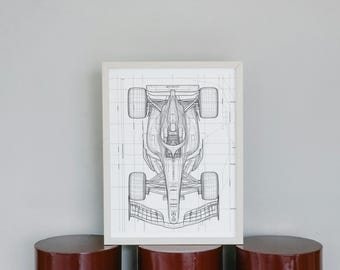 Abstract F1 Race Car Print, Printable Wall Art, Grand Prix, F1 Car ...