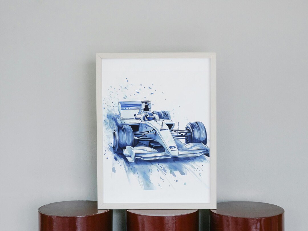 F1 Race Car Watercolour Print: Minimalist Grand Prix Art (digital ...